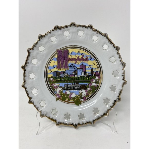 Wall Decor | Memphis Tennessee Gold Trimmed Open Lattice Souvenir ...
